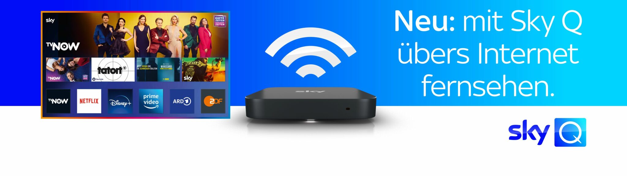 Sky Q IPTV-Box Fernsehen in HD über das Internet